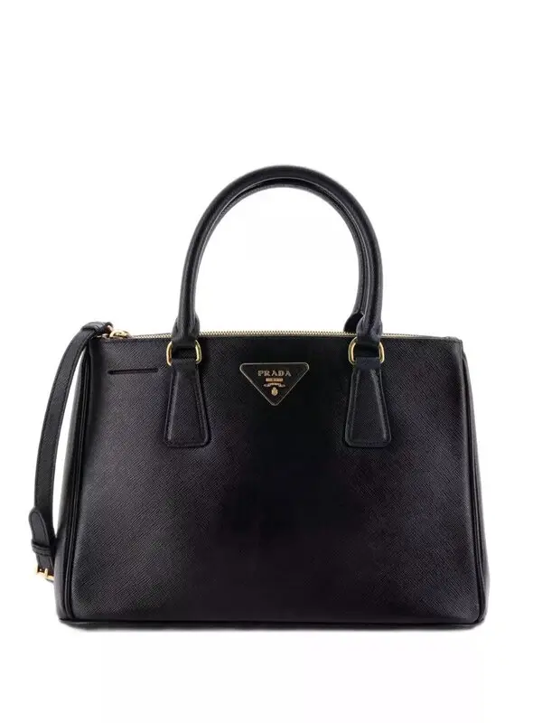 Prada Double Zip Lux Saffiano Leather Medium Tote Bag