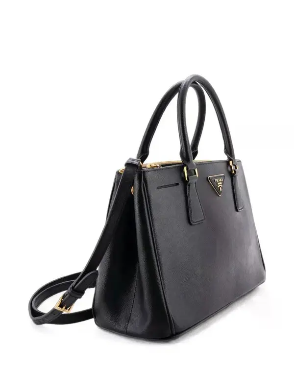 Prada Double Zip Lux Saffiano Leather Medium Tote Bag