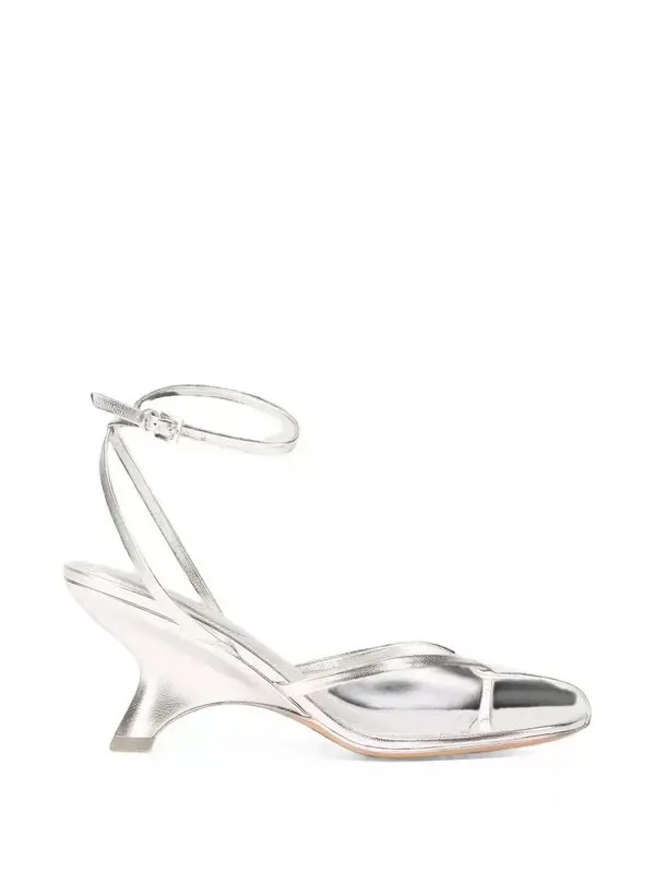 Simkhai Kelsey Leather Sandals - Silver