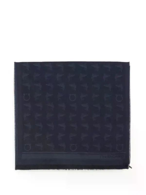 FERRAGAMO Shark Print Jacquard Scarf