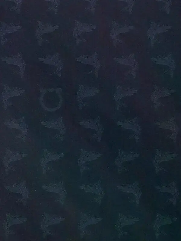 FERRAGAMO Shark Print Jacquard Scarf