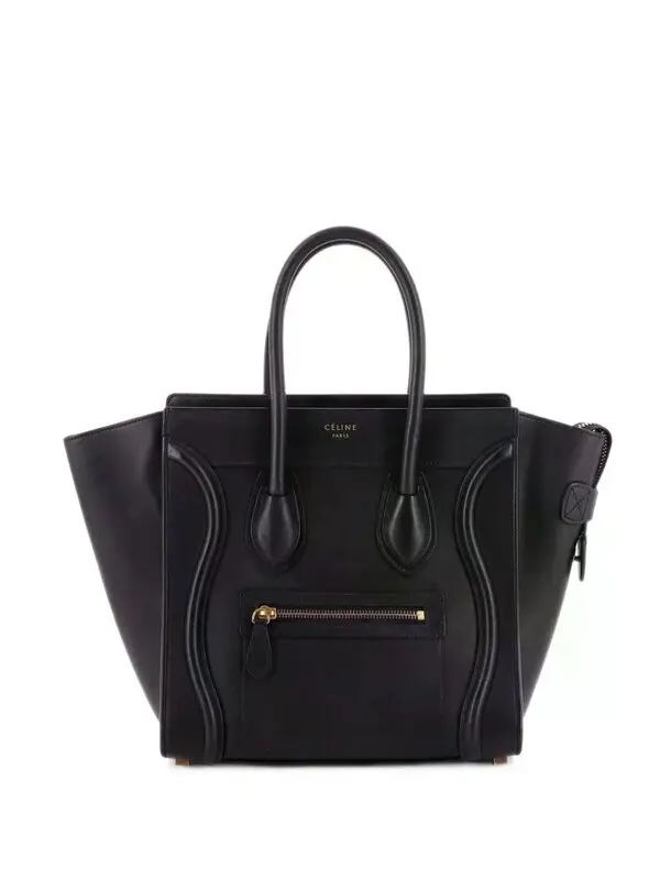 Celine Luggage Bag Smooth Leather Micro Tote Bag
