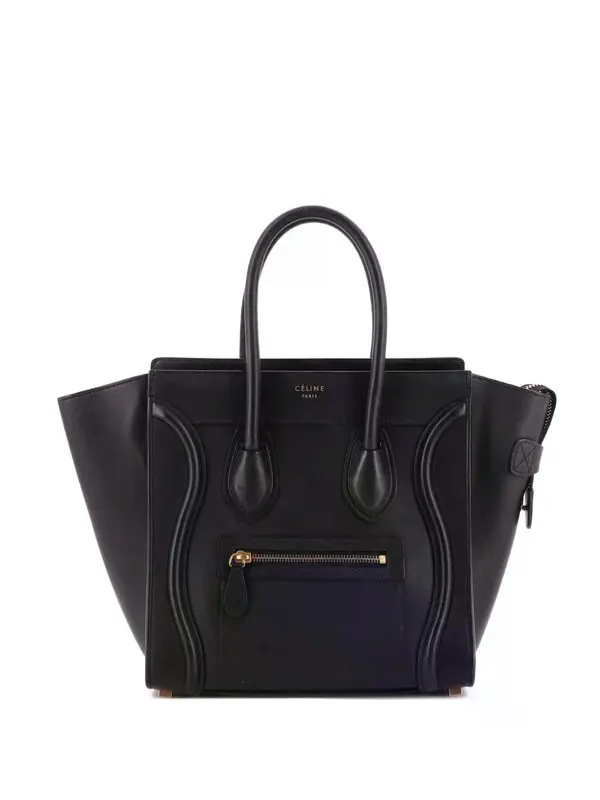Celine Luggage Bag Micro Tote - Black