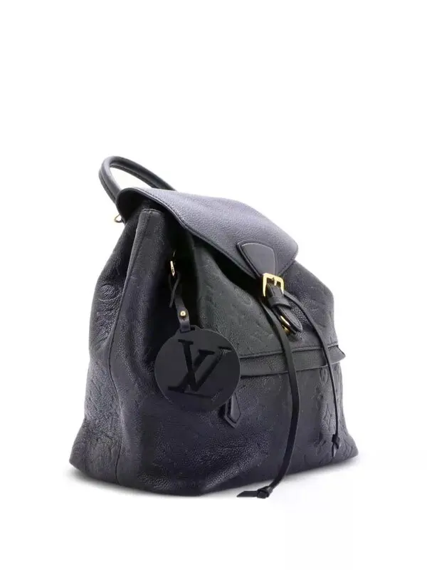 LOUIS VUITTON Montsouris Nm Monogram Empreinte Leather Pm Backpack - Black