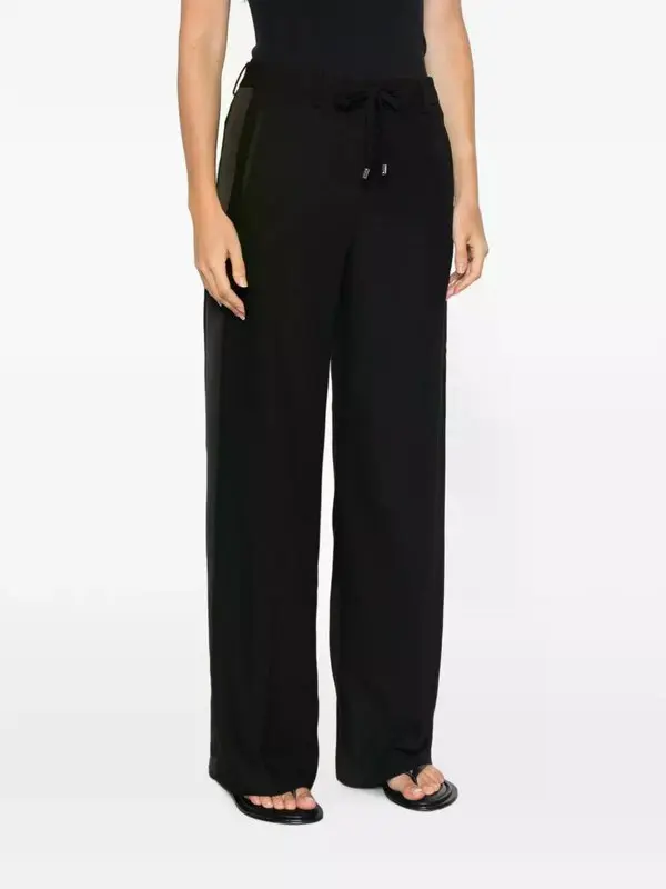 ERMANNO FIRENZE Satin-stripe Drawstring Trousers