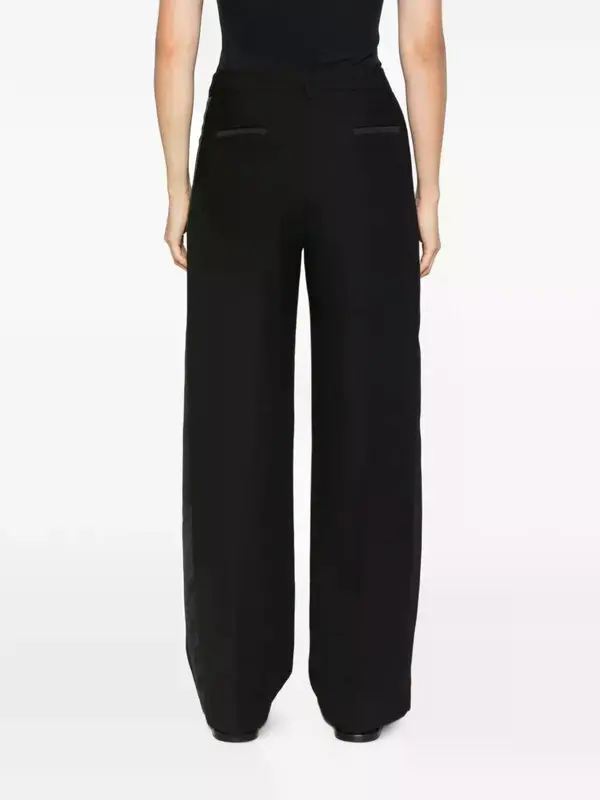 ERMANNO FIRENZE Satin-stripe Drawstring Trousers