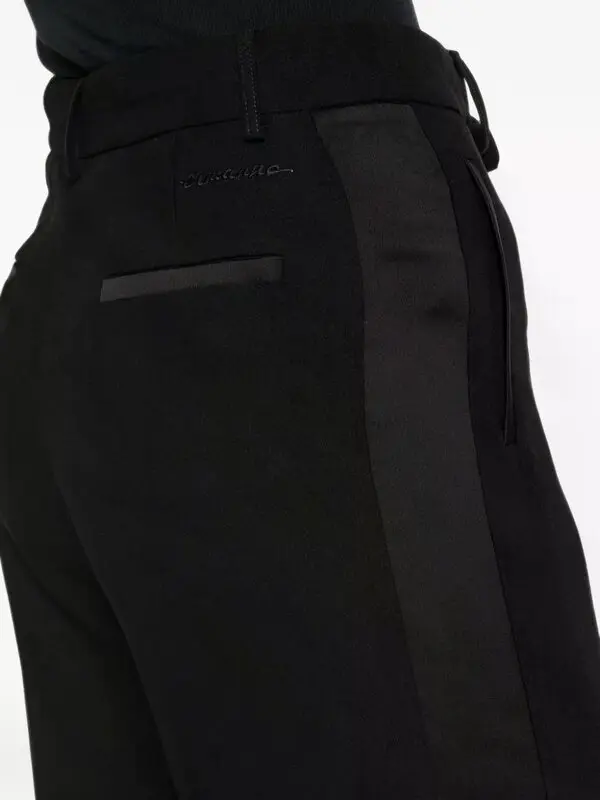 ERMANNO FIRENZE Satin-stripe Drawstring Trousers