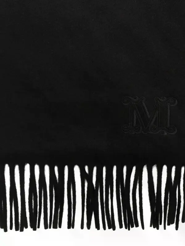 Max Mara Cashmere Stole With Monogram Embroidery