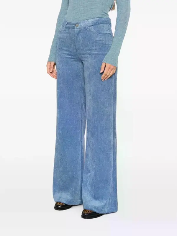 ERMANNO FIRENZE Corduroy-effect Wide-leg Trousers