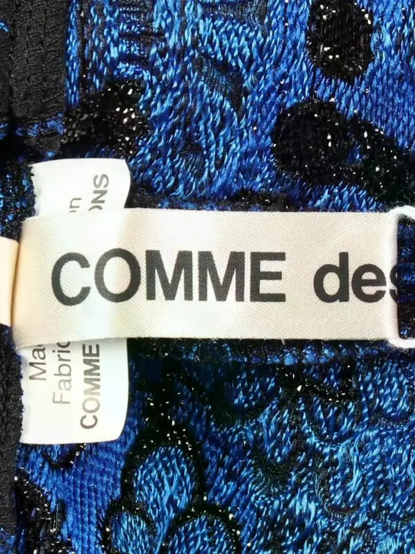 Comme Des Garçons 2010s Floral-jacquard Midi Skirt