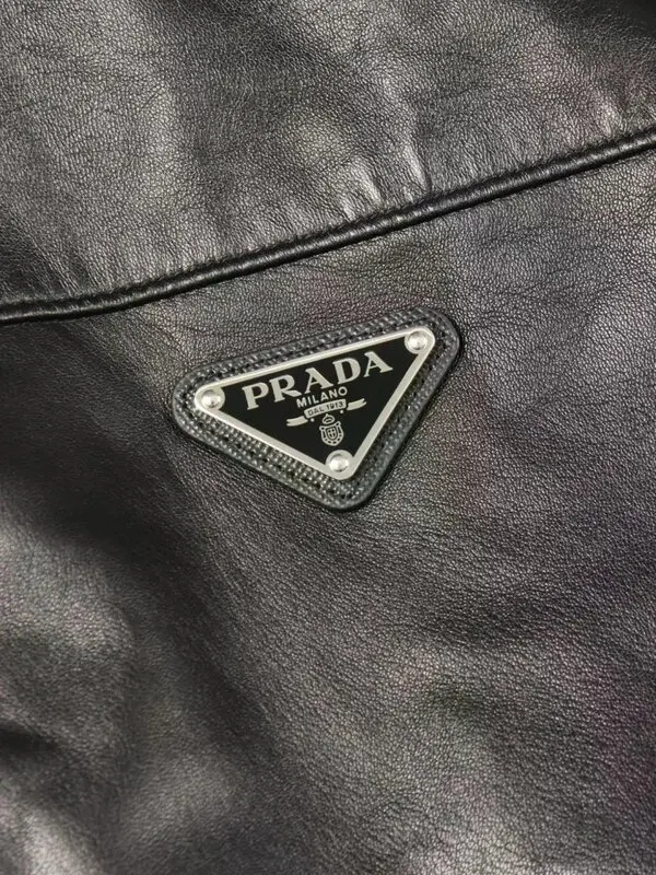Prada 2010s Hooded Belted Leather Coat