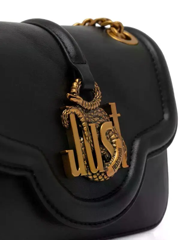 Just Cavalli Snake-plaque Chain-link Shoulder Bag