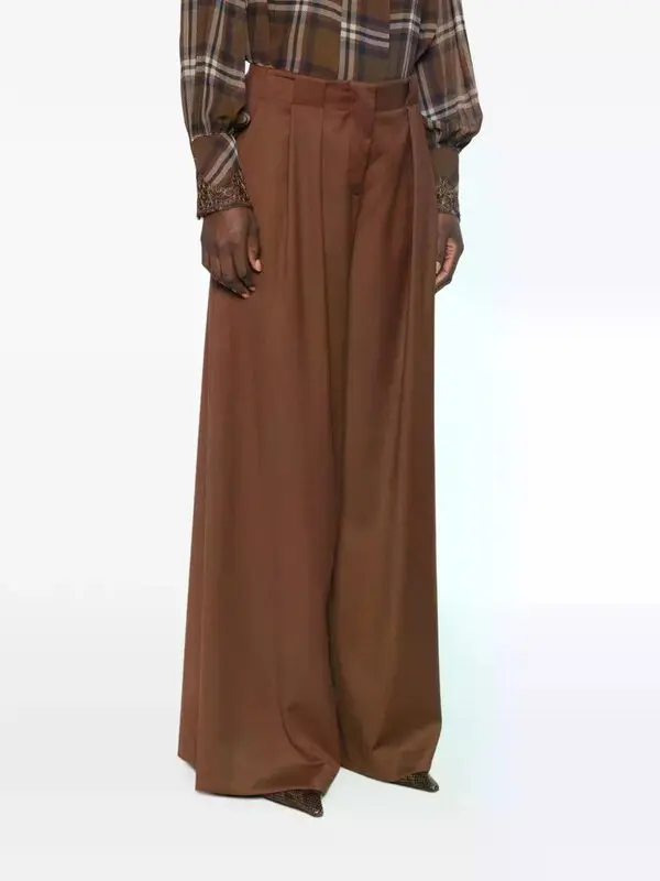ERMANNO FIRENZE Pleated Wide-leg Trousers