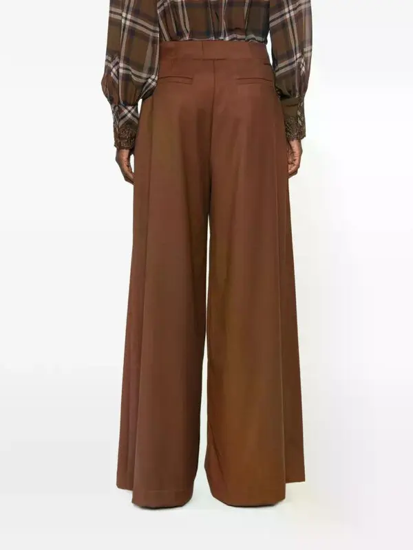 ERMANNO FIRENZE Pleated Wide-leg Trousers