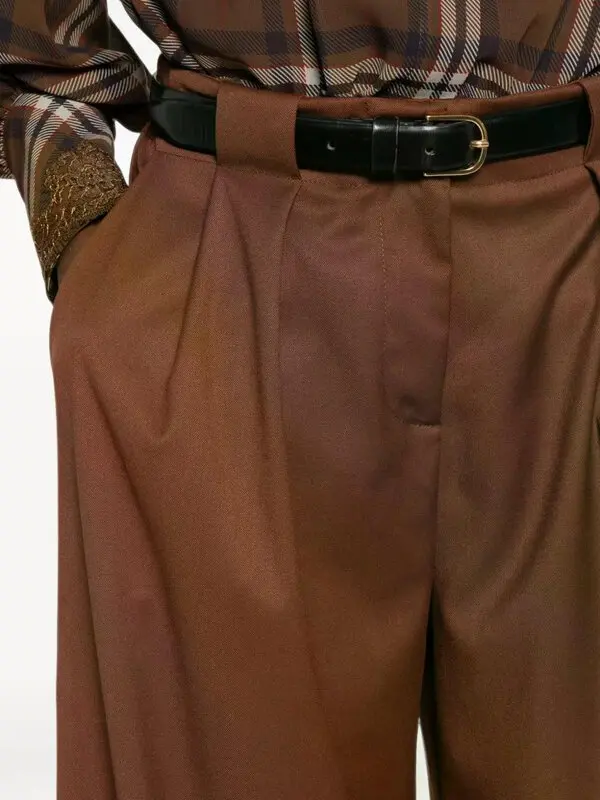 ERMANNO FIRENZE Pleated Wide-leg Trousers