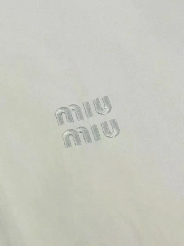 Miu Miu Logo-embroidered Cotton Shirt