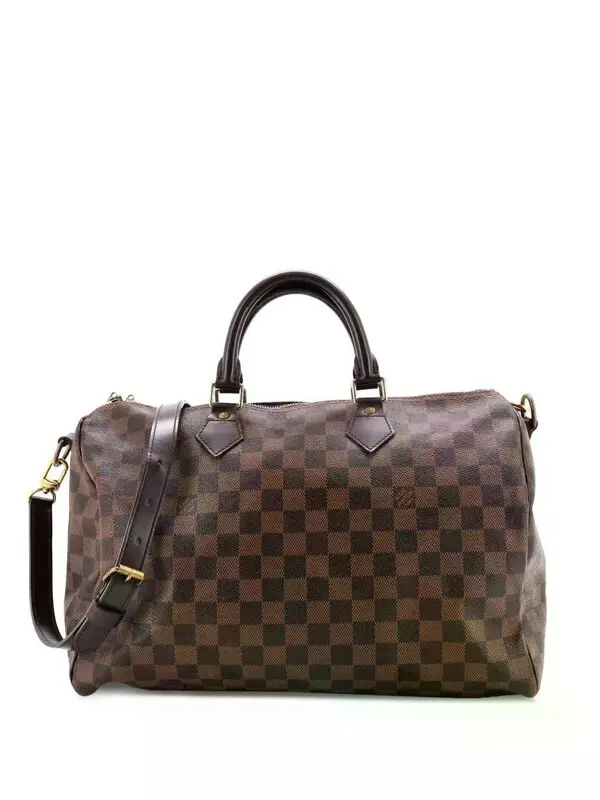 LOUIS VUITTON Speedy Bandouliere Damier 35 Satchel - Brown