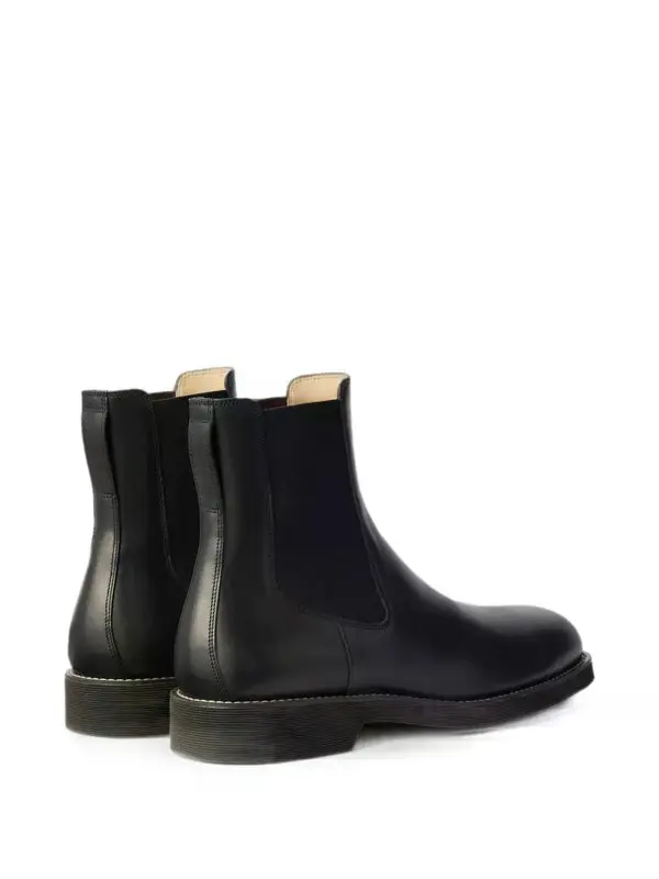 LEMAIRE Chelsea Ankle Boots In Shiny Vegetable-tanned Leather - Black