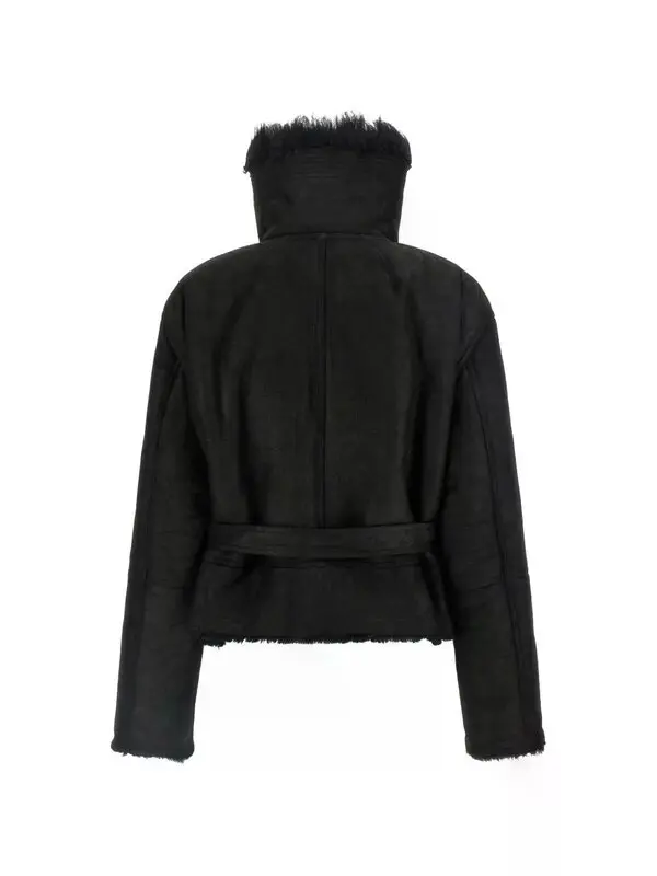 Rick Owens Cropped Flight Jacket - Black
