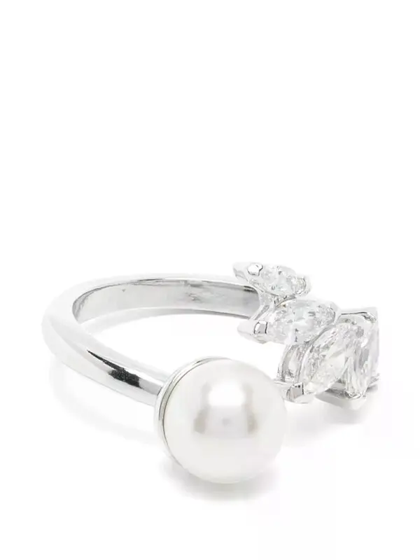 SWAROVSKI Mesmera Crystal Pearl Ring - Silver