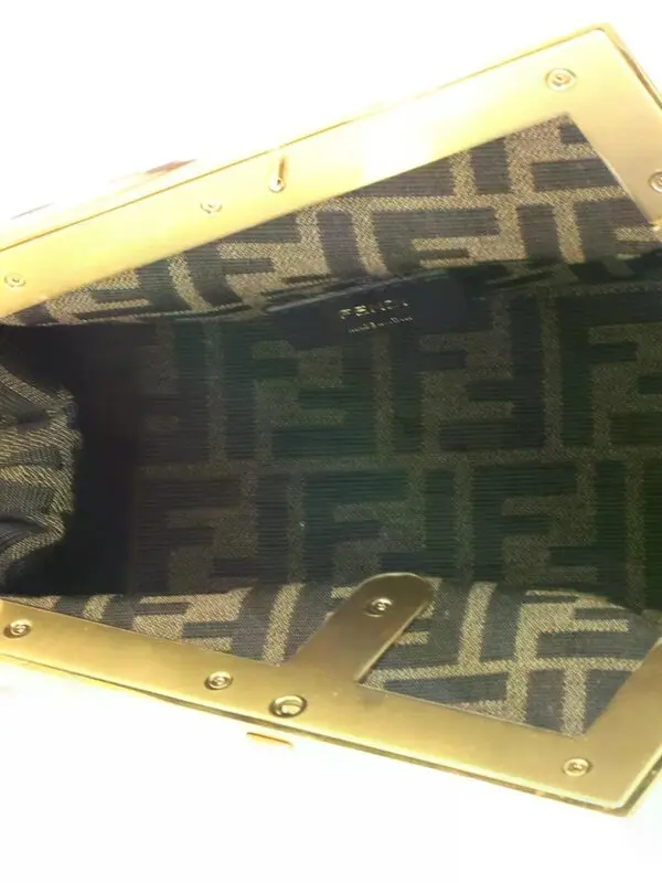 Fendi First Bag Leather Small Clutch Bag - Brown