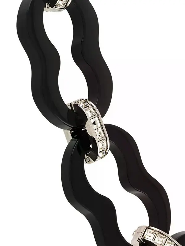 Prada Encrusted Chain Link Necklace