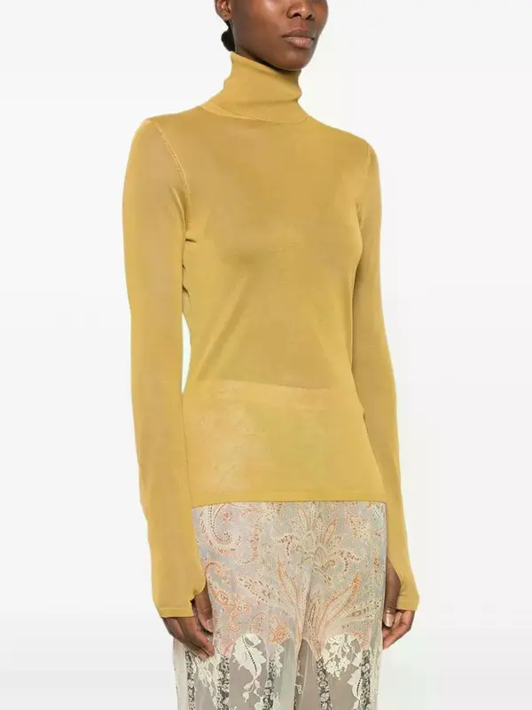 Zimmermann Fine-knit Roll-neck Top