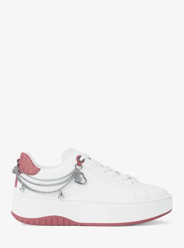 Michael Kors Dottie Embellished Leather Platform Sneaker