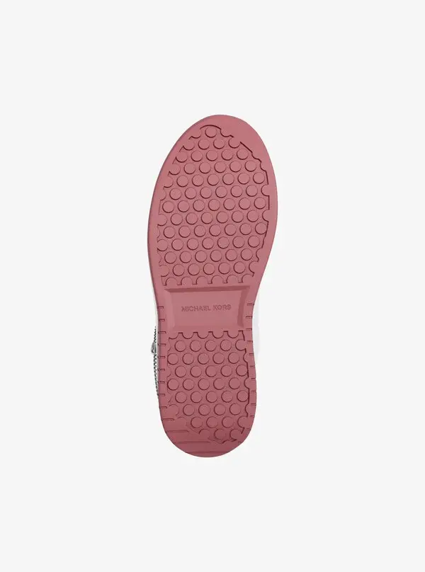 Michael Kors Dottie Embellished Leather Platform Sneaker