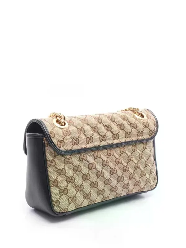 Gucci Medium Gg Marmont Matelasse Diagonal Gg Canvas Shoulder Bag
