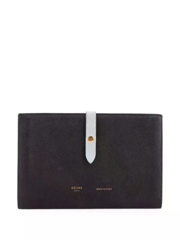 Celine Multifunction Strap Wallet Leather Large Small Wallets - Blue