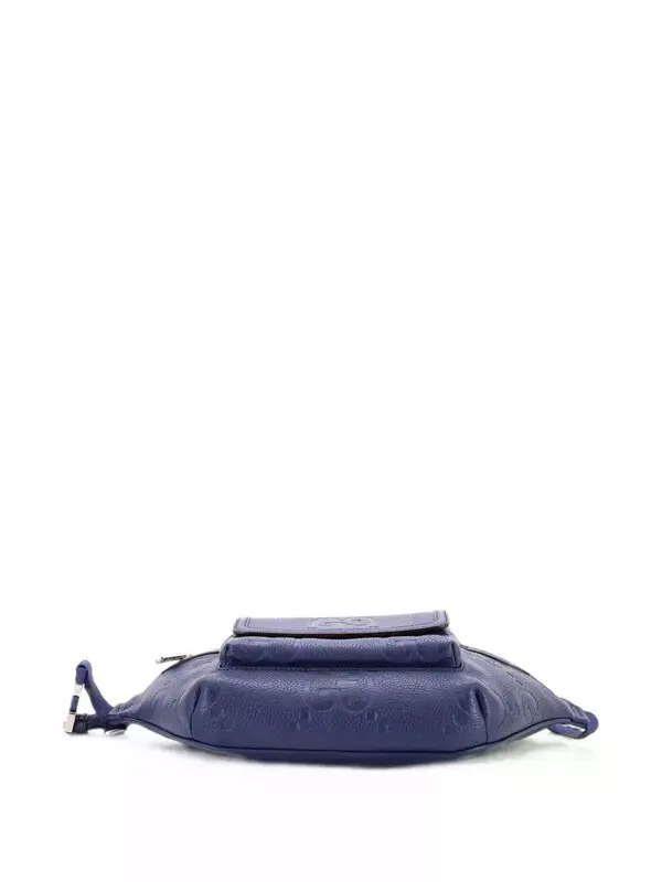 Gucci Front Pocket Jumbo Gg Embossed Leather Belt Bag