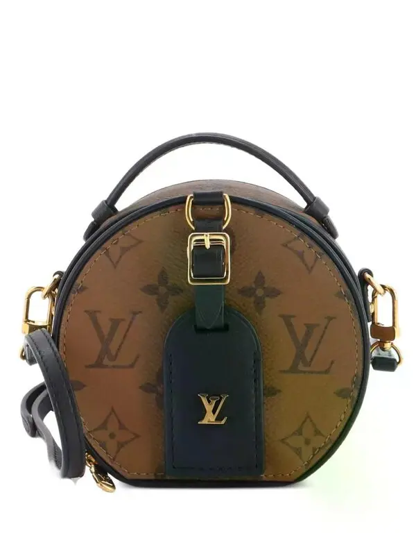 LOUIS VUITTON Reverse Monogram Canvas Mini Boite Chapeau Crossbody Bag - Black