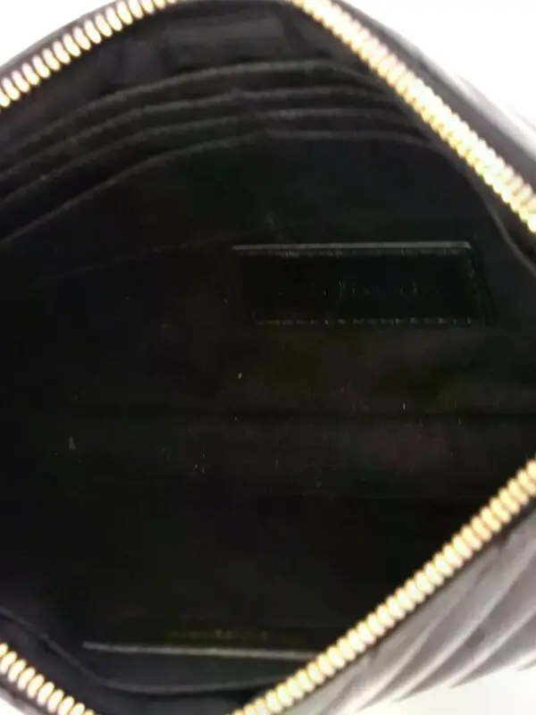 Saint Laurent Matelassé Chevron Clutch - Black