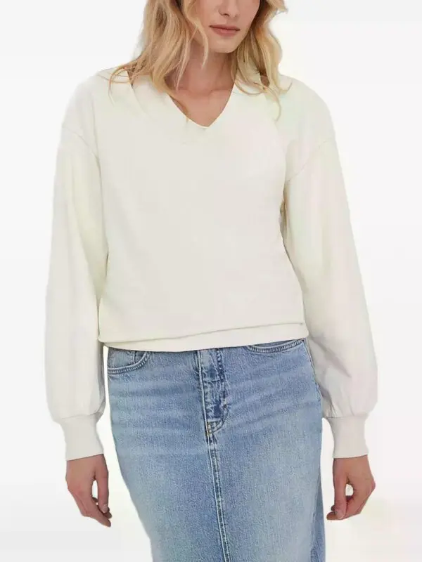Sisley Cut-out Layered Sweater - White