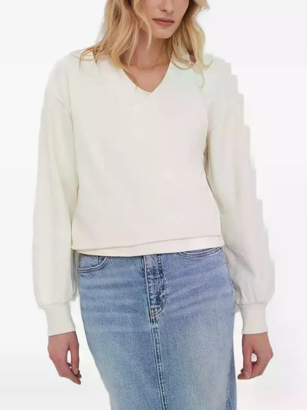 Sisley Cut-out Layered Sweater - White
