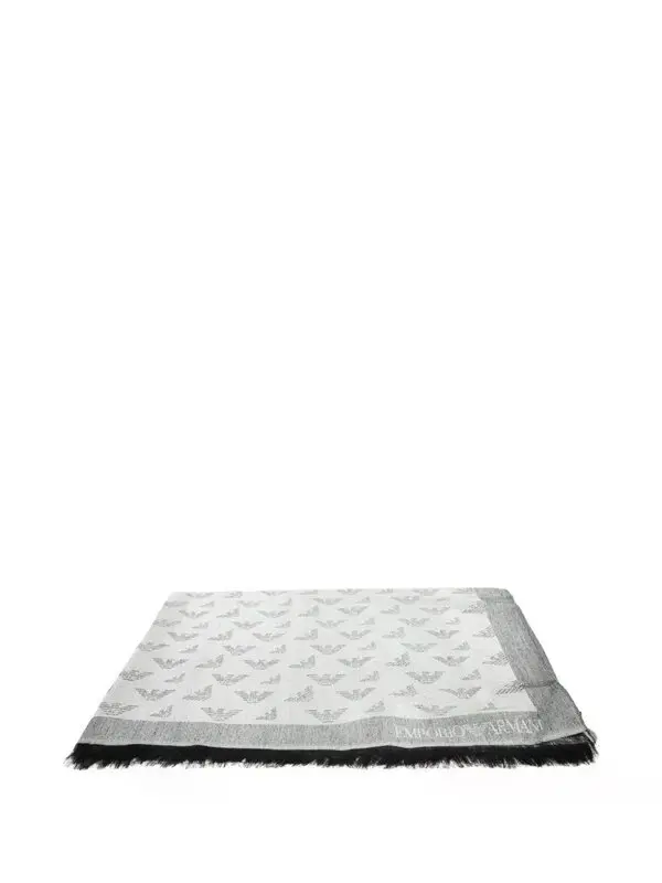 Emporio Armani Fringed Scarf - Grey