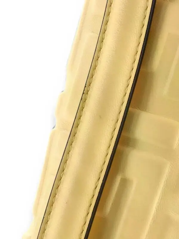 Fendi Baguette Nm Bag Zucca Embossed Leather Medium Crossbody Bag