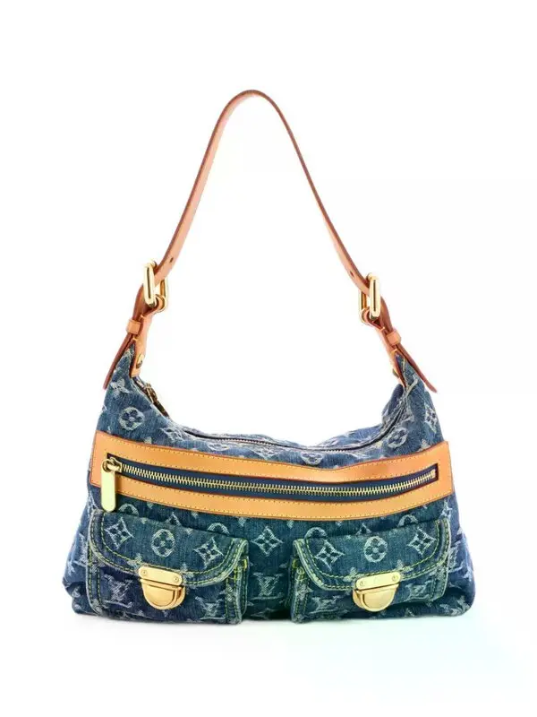 LOUIS VUITTON Baggy Handbag Denim Pm Hobo Bag - Blue