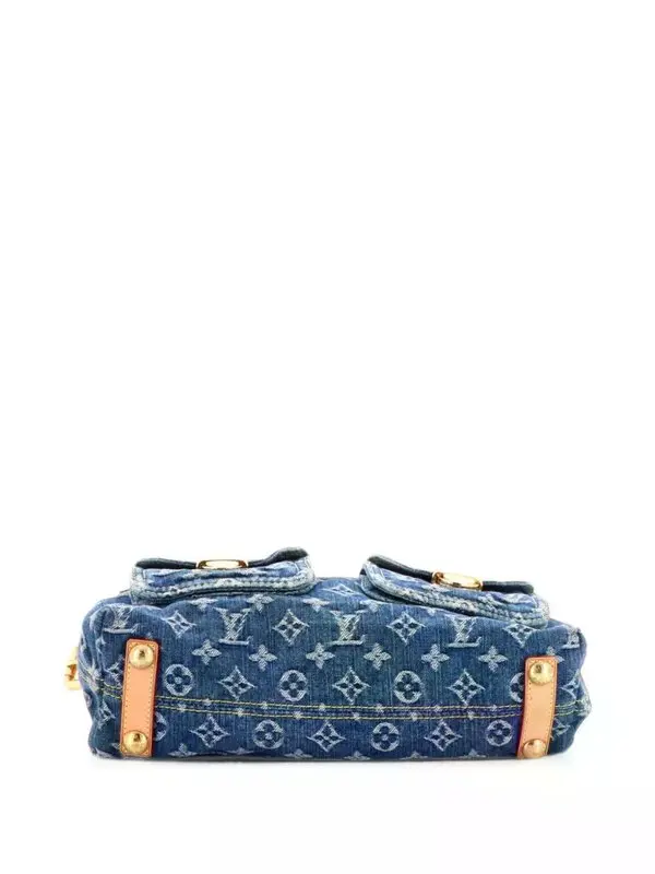 LOUIS VUITTON Baggy Handbag Denim Pm Hobo Bag