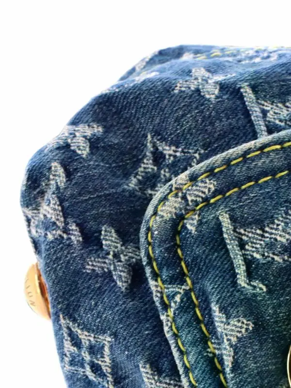 LOUIS VUITTON Baggy Handbag Denim Pm Hobo Bag