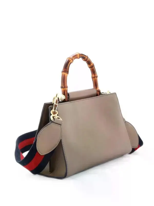 Gucci Nymphaea Top Handle Leather Mini Satchel - Neutrals