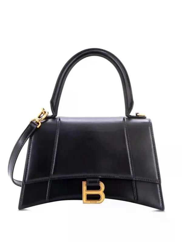 Balenciaga Hourglass Top Handle Bag - Black