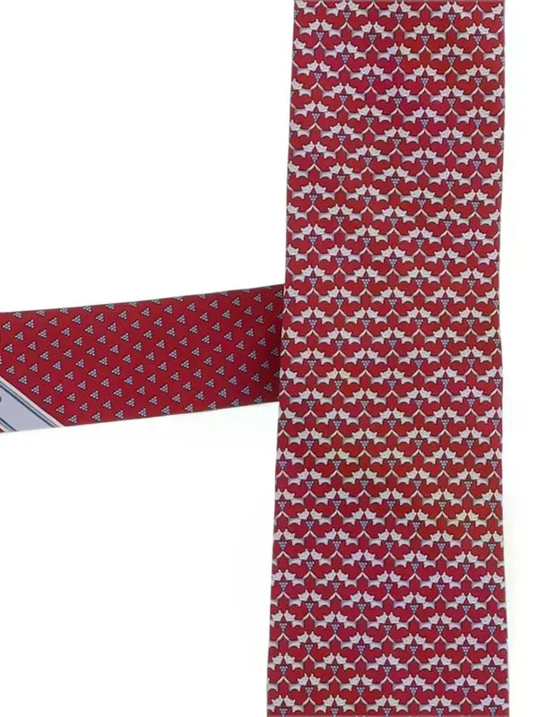 FERRAGAMO Geometric-print Silk Tie