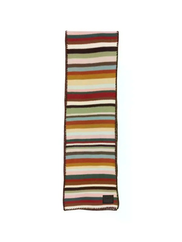 Paul Smith Signature Stripe Blanket-stitch Scarf