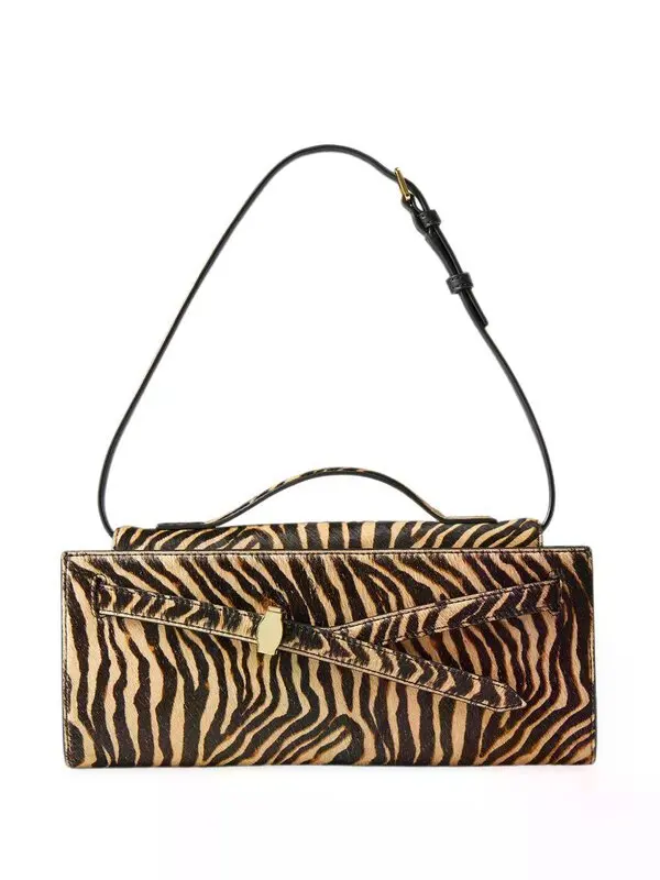 Veronica Beard Dash Zebra-print Calf Hair Shoulder Bag - Neutrals