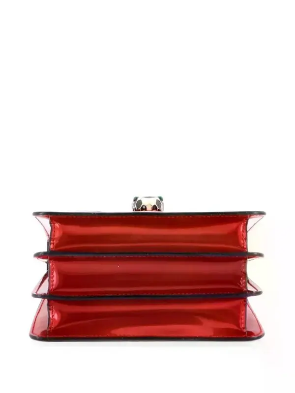 BVLGARI Serpenti Patent Small Satchel Top Handle Bag