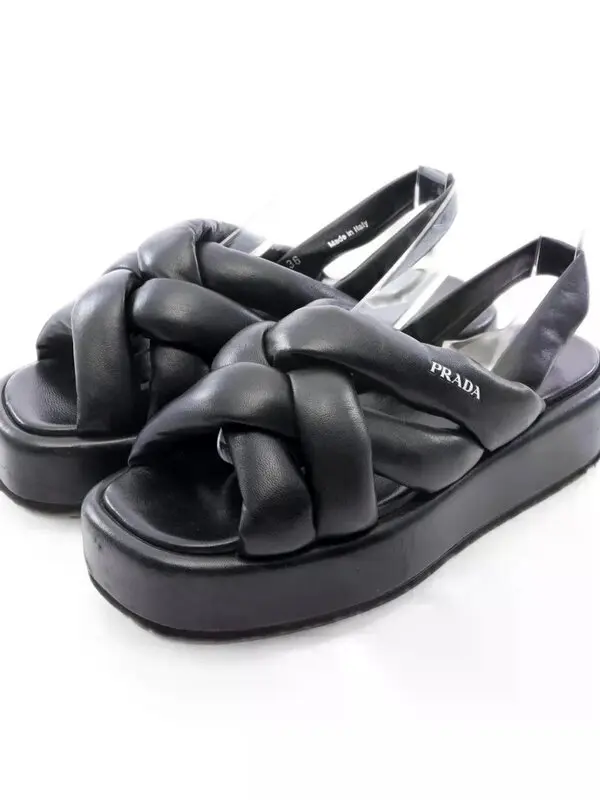 Prada 2000s Padded Crossover Sandals