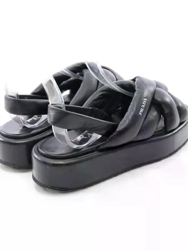 Prada 2000s Padded Crossover Sandals
