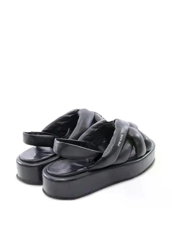 Prada 2000s Padded Crossover Sandals